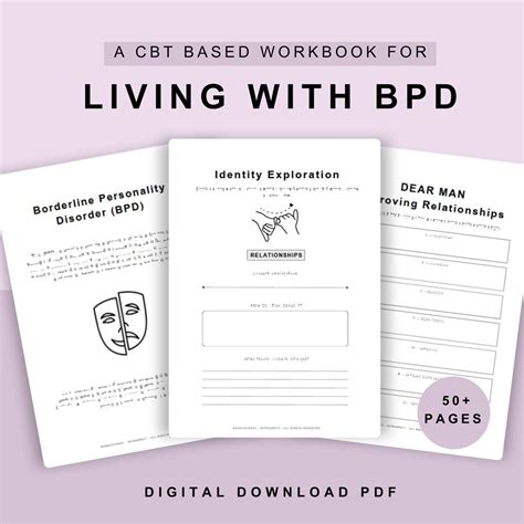 Living With Bpd Workbook A Cbt And Dbt Based Self Help Guide Journal