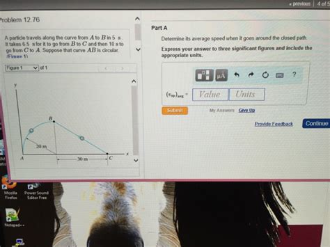 Solved A Particle Travels Along The Curve From A To B In Chegg