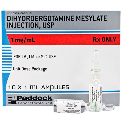Dihydroergotamine 1mg Ml Rx Products