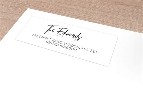 Personalized Return Address Labels Script Design Large Rectangle Stickers Sticker Prints
