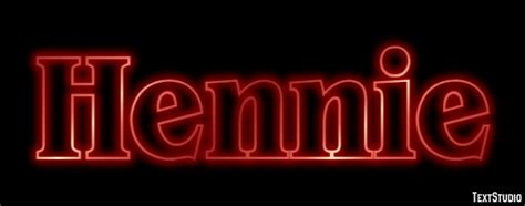 Hennie Text Effect And Logo Design Name