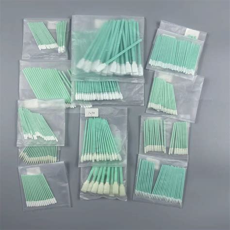 High Efficiency Industrial Clean Gap Sharp Tip Cleanroom Polyester Swabs For Electronics