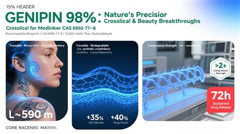 Genipin 98 Gardenia Extract Natures Crosslinker For Biomedical