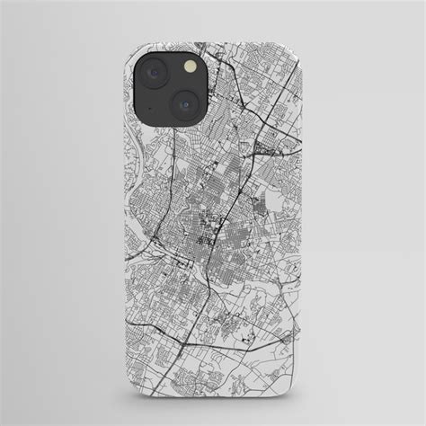 Austin White Map Iphone Case By Multiplicity Society6