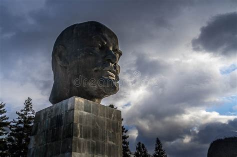 The Giant Monument Of Ussr Leader Vladimir Lenin S Head In The Downtown