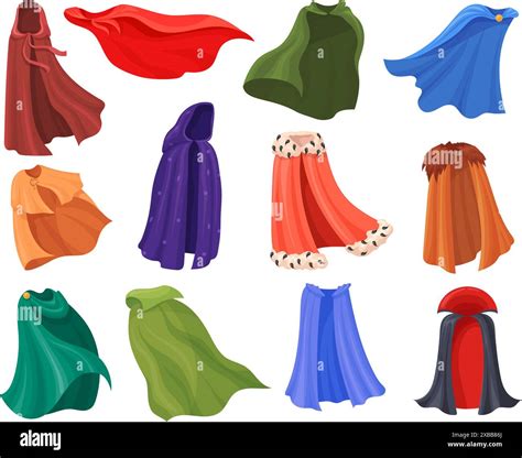 Cartoon Magic Cloaks Medieval Mantles With Hood Carnival Costumes