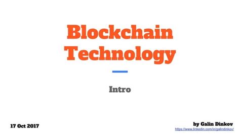 Intro To Blockchain Technology Ppt