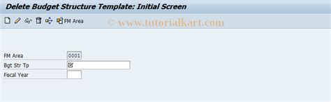 Fmg4 Sap Tcode Delete Budget Structure Template