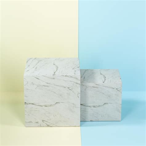 Premium Photo Square Platform With Solid Color Background 3d Rendering