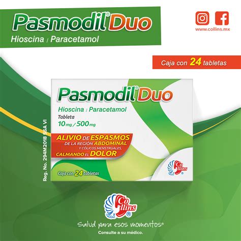 Comercial Grupo Farmacéutico Pasmodil Duo Hioscina 10 Mg