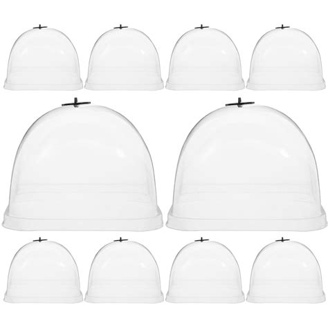 Ounona 10pcs Plastic Plant Humidity Dome With Ventilation For Outdoor