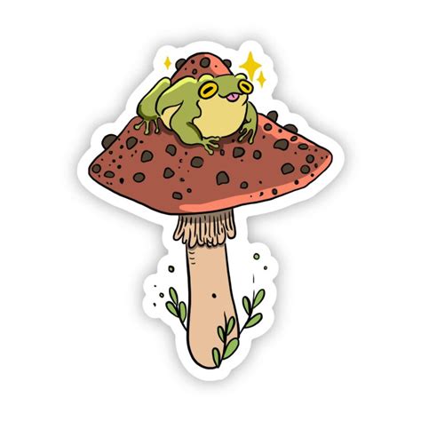 Big Moods Mushroom And Frog Sticker