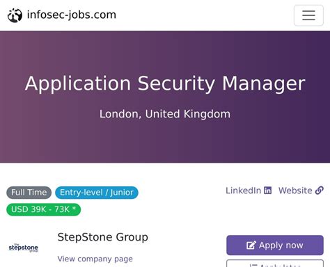 Hiring Application Security Manager In London United Kingdom R