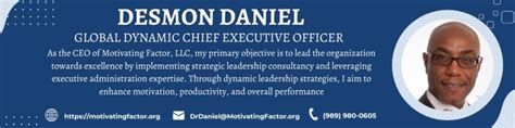 Desmon R Daniel Phd Ceo Motivating Factor Llc Linkedin