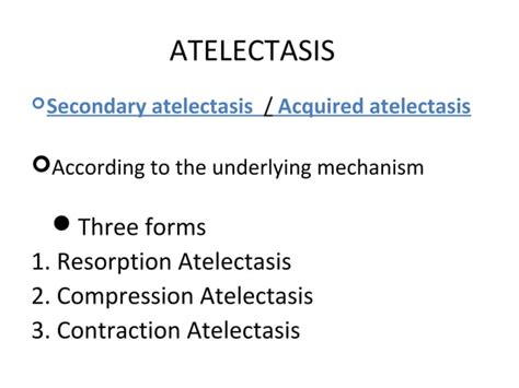 Atelectasis Collapse Ppt