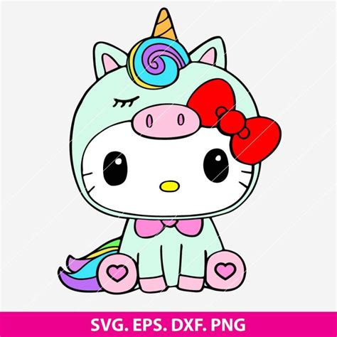 Hello Kitty Svg Unicorn Svg Hello Kitty Unicorn Kawaii Svg