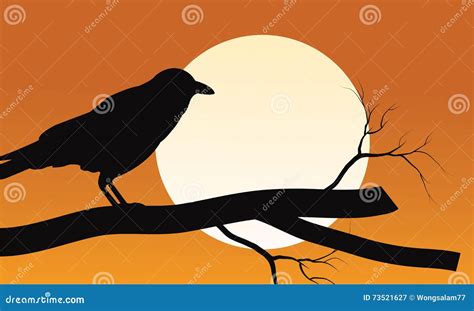 Halloween Crow Silhouette