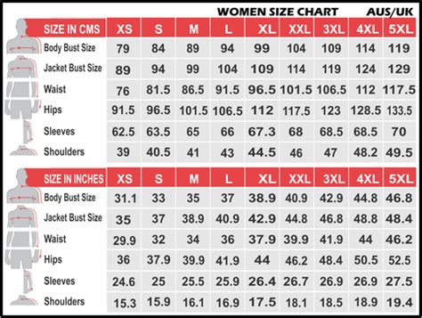 Womens Belt Size Chart Australia