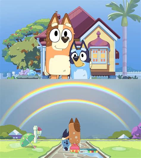 Bluey And Chilli Watching The Rainbow By Matuta2002 On Deviantart