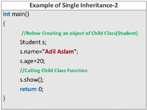 inheritance introduction types syntax visibility modes example programs