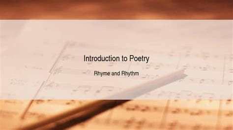 Introduction To Rhyme Scheme And Rhythm In Poetry By Educate And Create