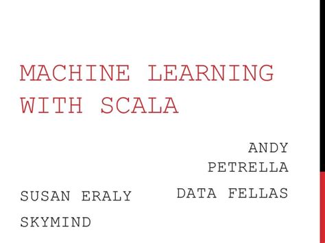 machine learning with scala ppt