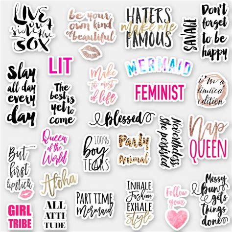 Get Inspired With These Girly Quote Stickers Cute Girly Quotes