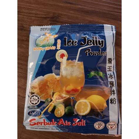 Happy Grass Serbuk Ais Jeli Ice Jelly Powder 50gm 爱玉冰预拌粉 Halal