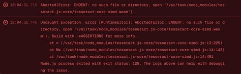 tesseract js can no longer find the wasm file on vercel help vercel