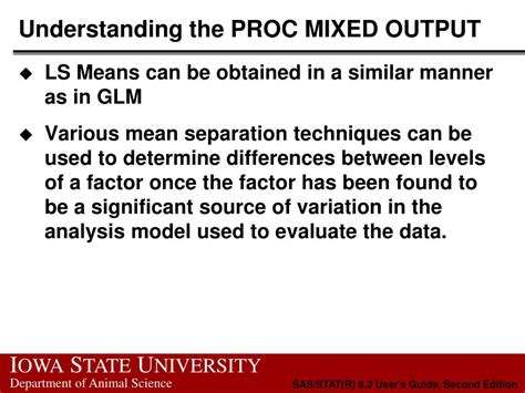 Ppt Use Of Proc Mixed To Analyze Experimental Data Powerpoint