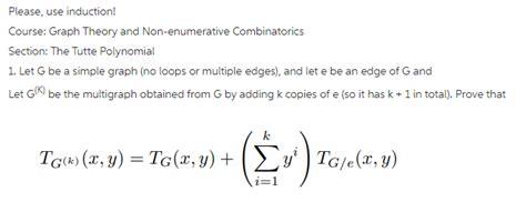 Solved Please Use Induction Course Graph Theory And