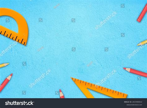 Simple Blue School Background Different Colors Stock Vector Royalty