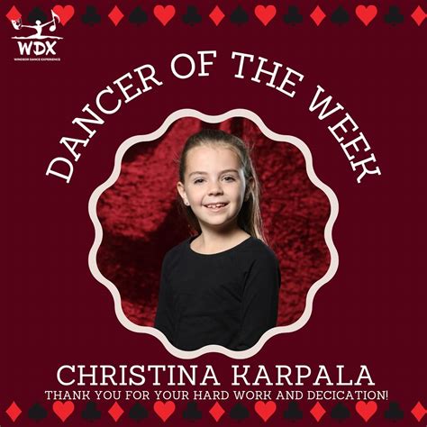 Windsor Dance Experience This Week We Would Like To Recognize Sofia
