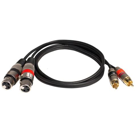 3 Foot Dual Xlr Female To Dual Rca Male Patch Cable Seismic Audio