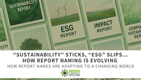 Sustainability” Sticks Esg” Slipshow Report Naming Is Evolving