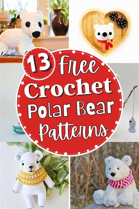 13 Free Crochet Polar Bear Patterns For Amigurumi Clairea Belle Makes