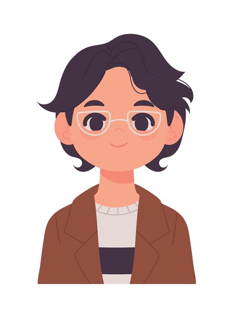 Guy Wearing Glasses Avatar 17121838 Vector Art At Vecteezy