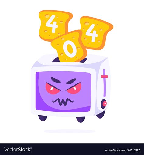 Toaster Error Royalty Free Vector Image Vectorstock