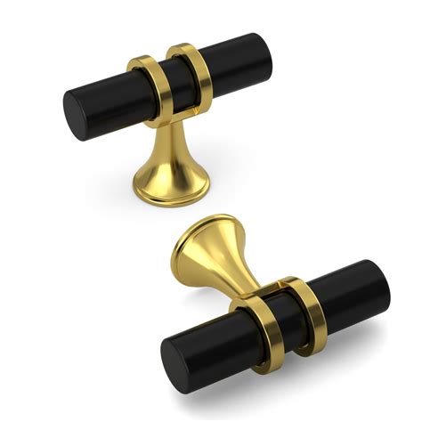 Banqin 10 Pack Black Cabinet Knobs Black And Gold Cabinet Knobs Kitchen Cabinet Knobs Matte