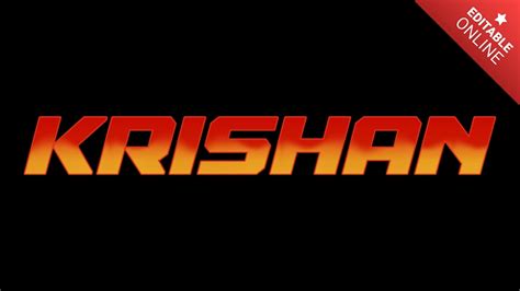 Krishan Fire Online Text Effect Generator