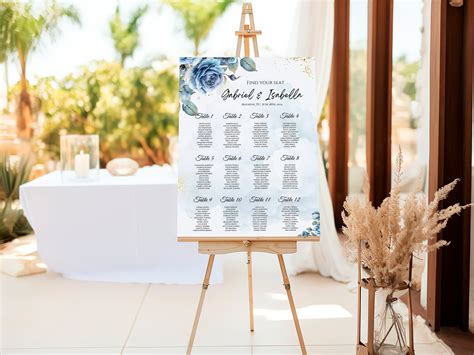 Elegant Wedding Seating Chart Template Editable Wedding Seating Chart