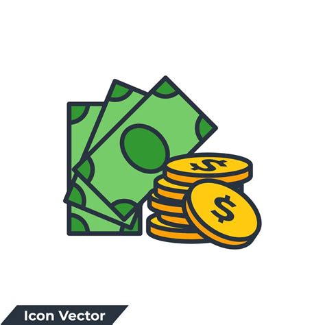 Money Icon Logo Vector Illustration Coins And Finances Symbol Template