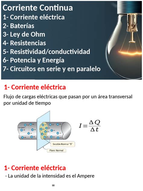 9 Corriente Continua 1 Pdf Corriente Eléctrica Resistencia