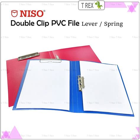 Niso A4 Lever Spring Clip Pvc File Double Clip Folder Document Dual