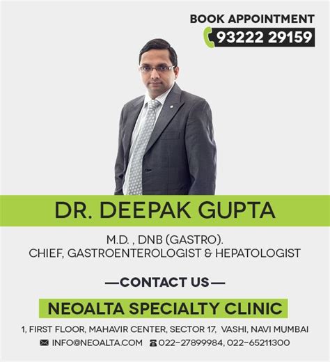 Neoalta Speciality Clinic Dr Deepak Gupta Md Dnb Gastro Is Chief