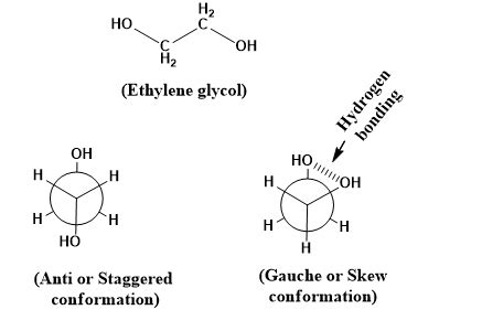 A Draw The Anti And Gauche Conformations For Ethylene Glycol Hoch