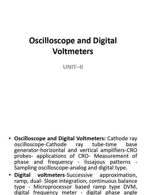 Unit 2 Oscilloscope Pdf Amplifier Vacuum Tube