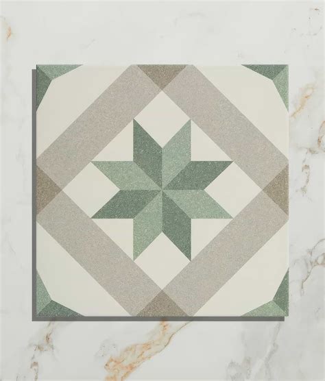Yorkshire Green Pattern Floor And Wall Tile Luxury Tiles Uk