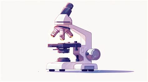 Un Dessin Dun Microscope Avec Un Microscope Dessus Vecteur Premium