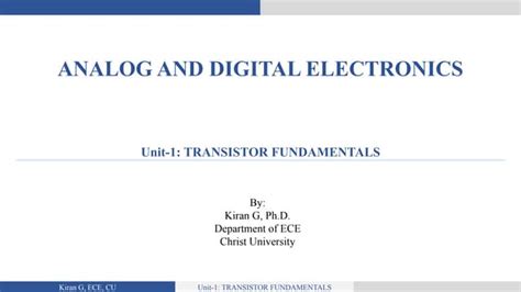 Transistor Fundamentals Bipolar Junction Transistor Bjt Ppt